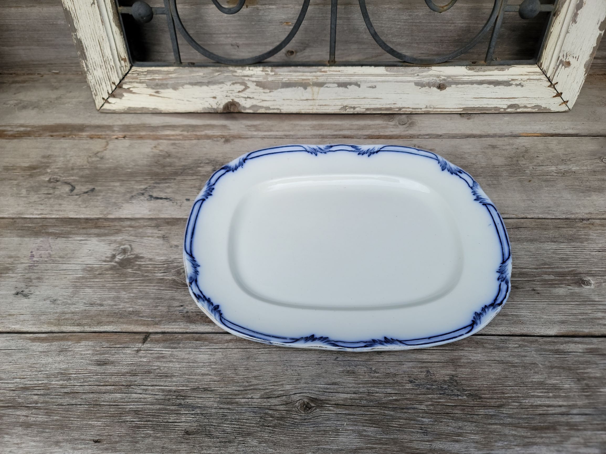 Furnivals, the Roman, Meat Platter, Flow Blue, England, C. 1890 - Etsy