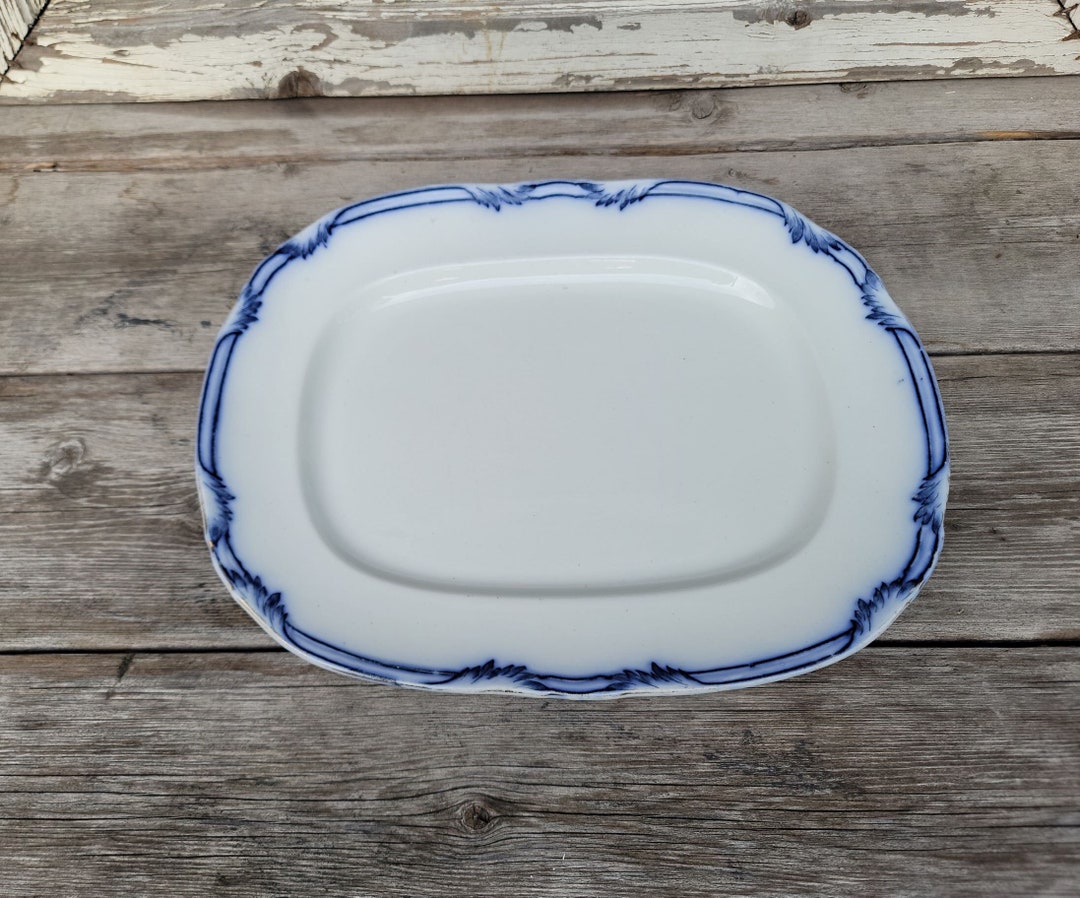 Furnivals, the Roman, Meat Platter, Flow Blue, England, C. 1890 - Etsy