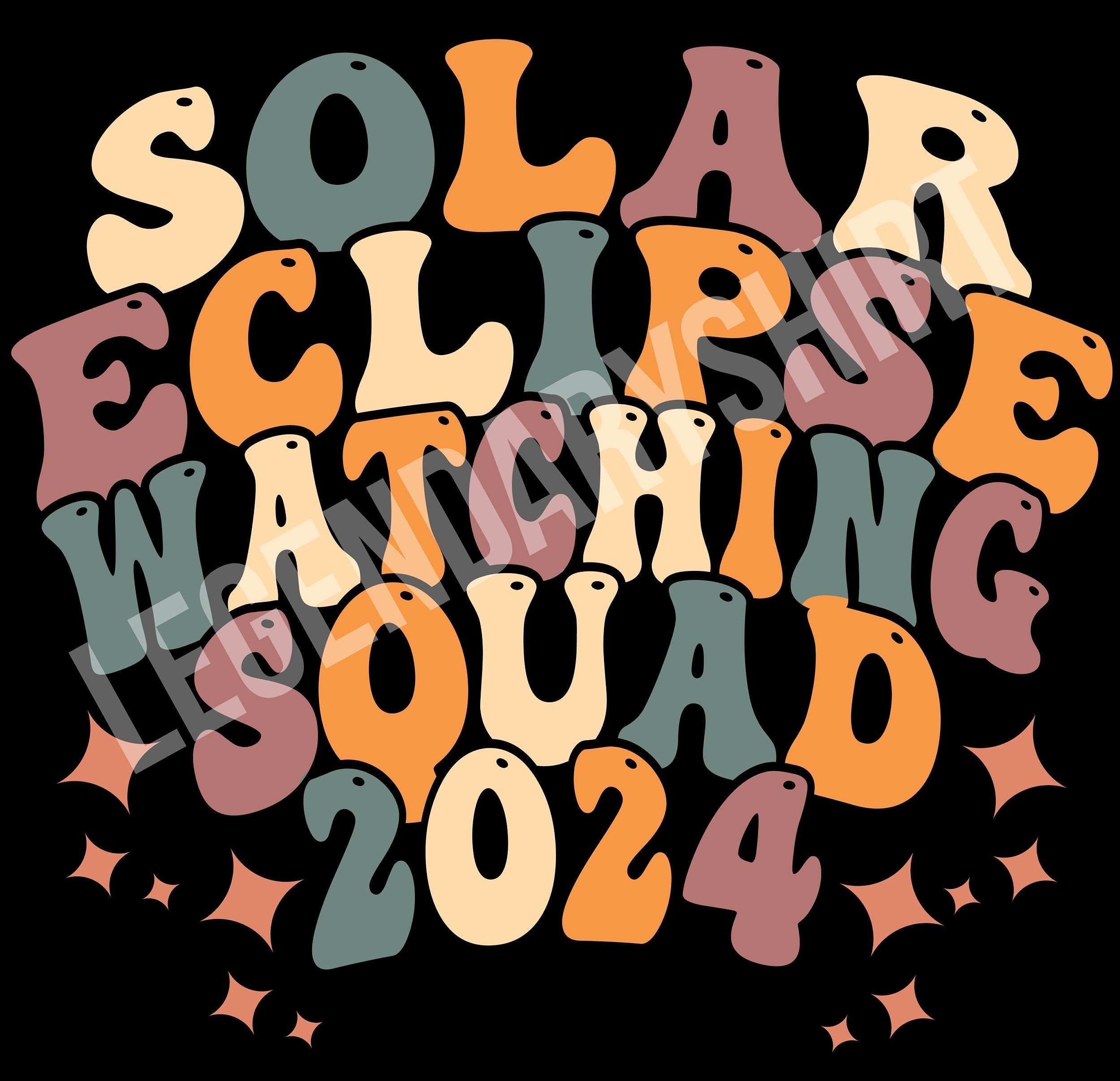 Solar Eclipse 2024 Png, Total Eclipse Watching Squad 2024 Png for ...