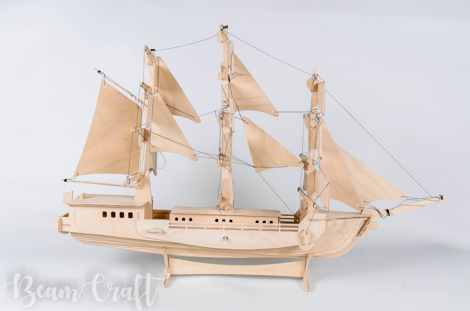 Ship Sailing Clipper Puzzle Woodcraft Kit Model 3d Wooden Kid - Etsy