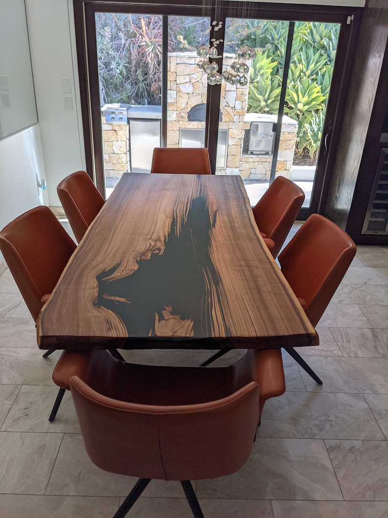 Epoxy Resin Wood Kitchen Table - Etsy