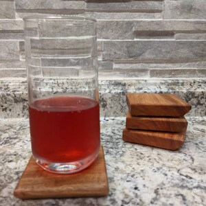 Mid Century Modern Wood Bar Drink Coaster Set Hand Made Gift High End ...