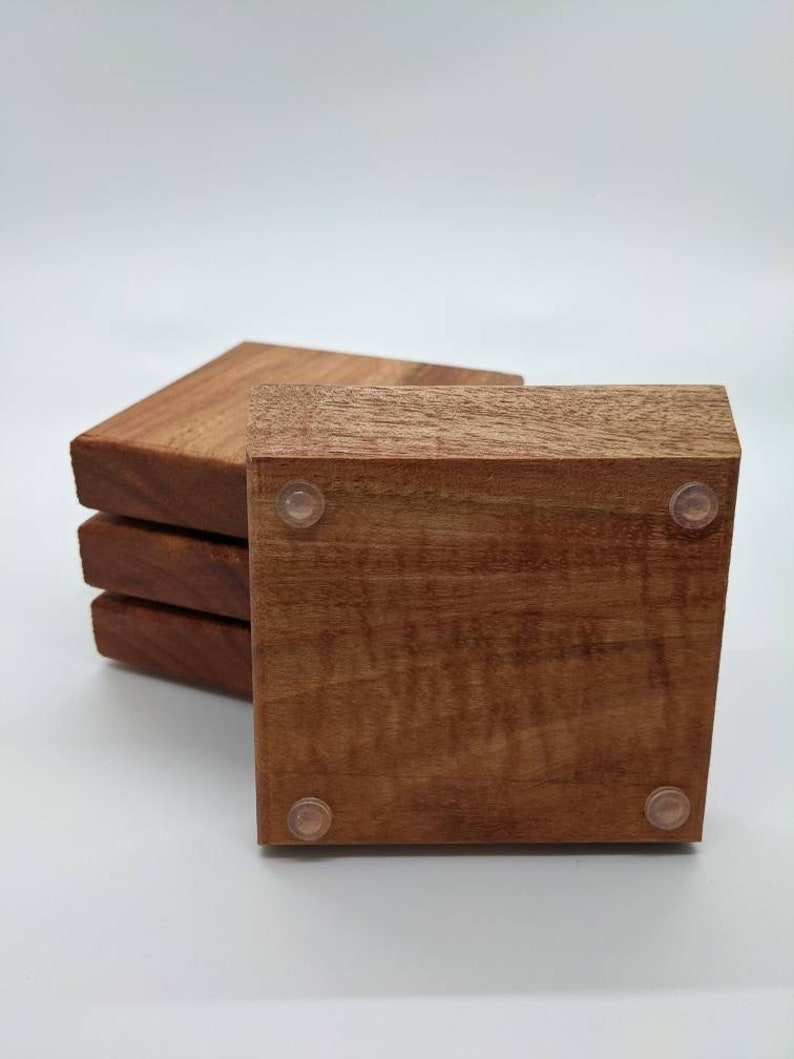 Mid Century Modern Wood Bar Drink Coaster Set Hand Made Gift High End ...