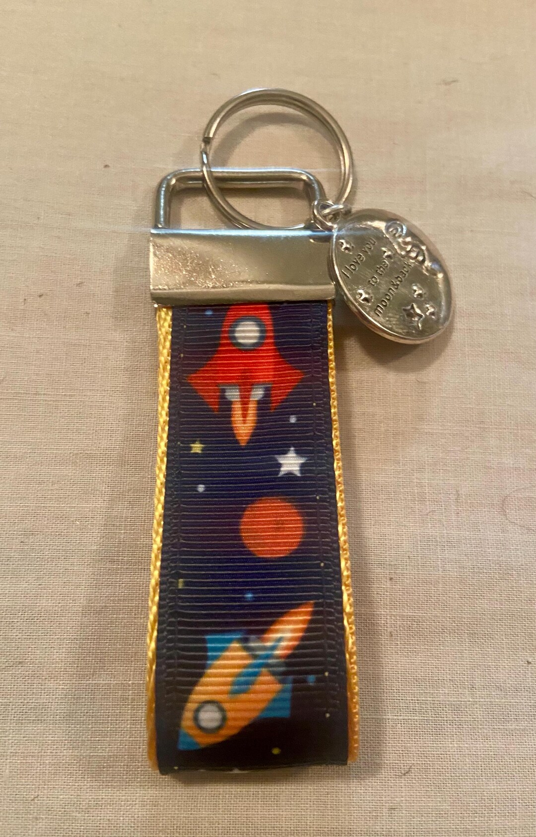 Space Themed Key Fob - Etsy