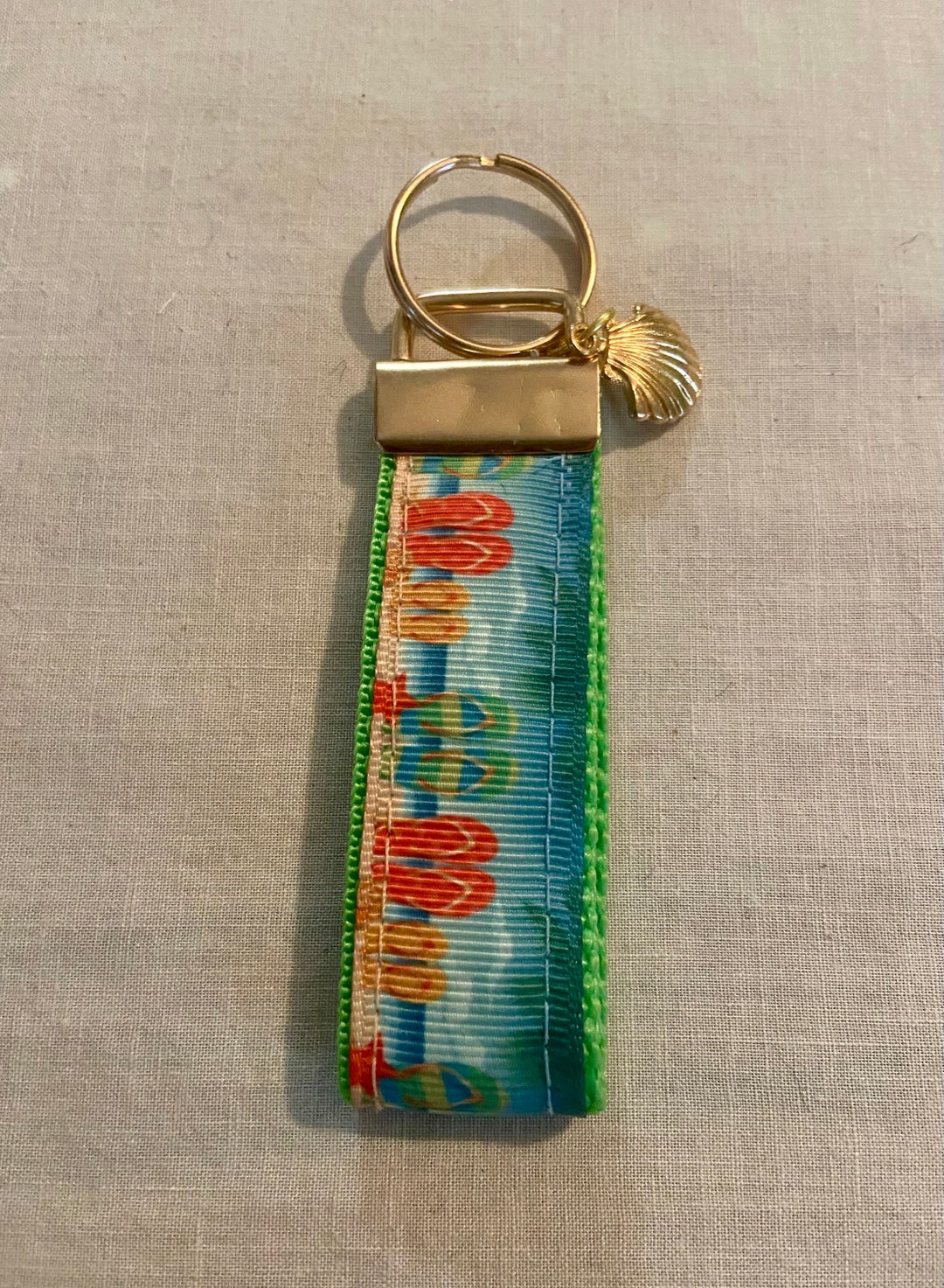 Flip Flop Printed Key Fob - Etsy