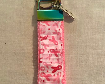 Pink Hope Rainbow Breast Cancer Awareness Keychain/charm/purse/bag ...