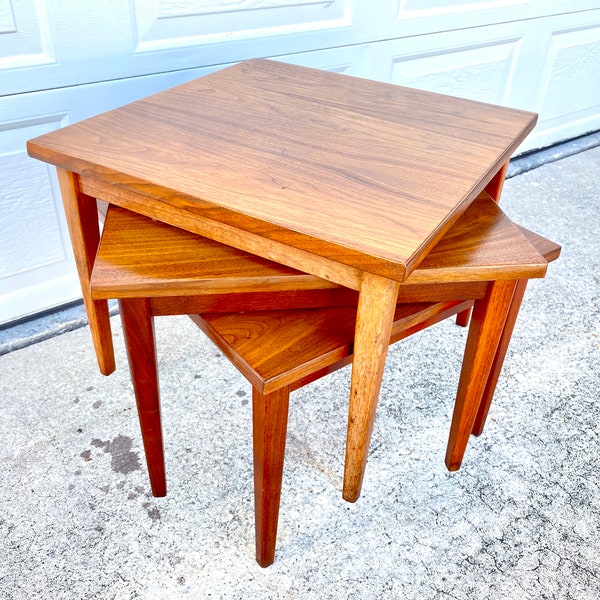 Walnut End Table - Etsy