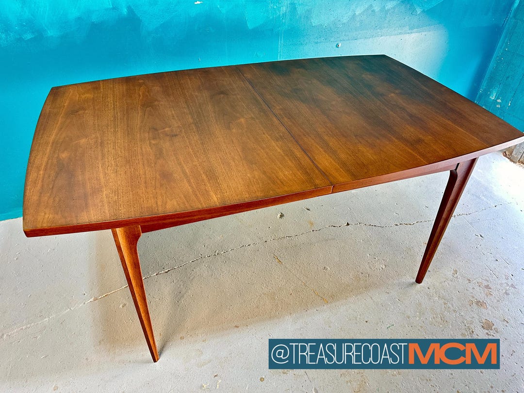 Mid Century Broyhill Brasilia Walnut Dining Table / Rectangle / 65.5 ...