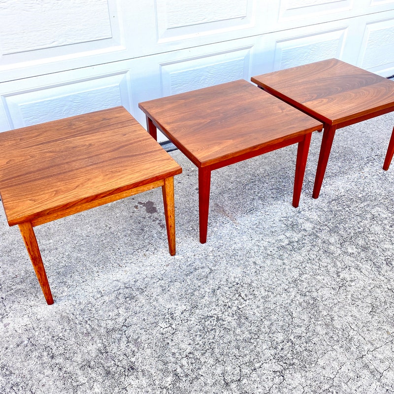 Walnut End Table - Etsy