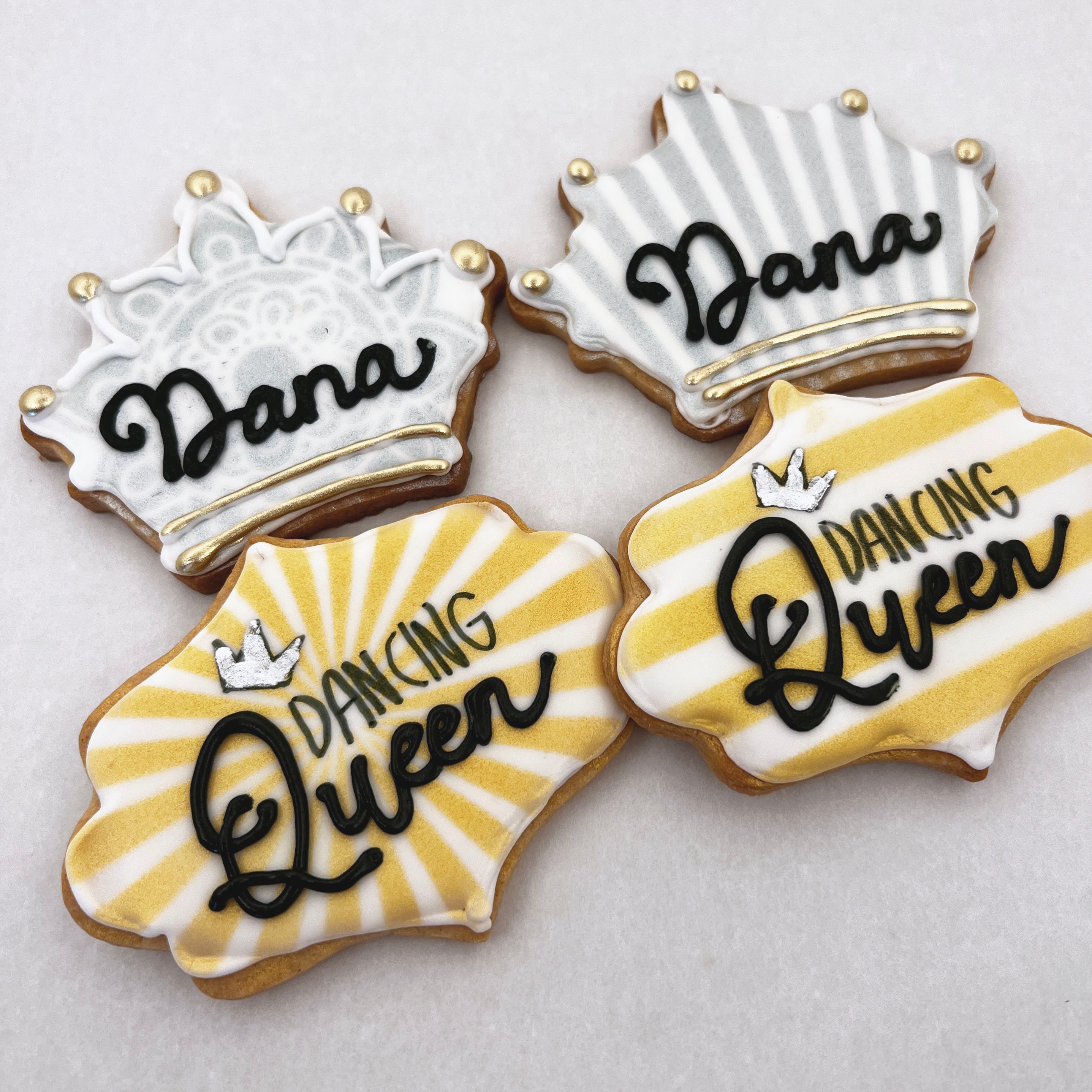Dancing Queen Cookies- Set of 6 Crunchy Shortbread Cookies Individually ...