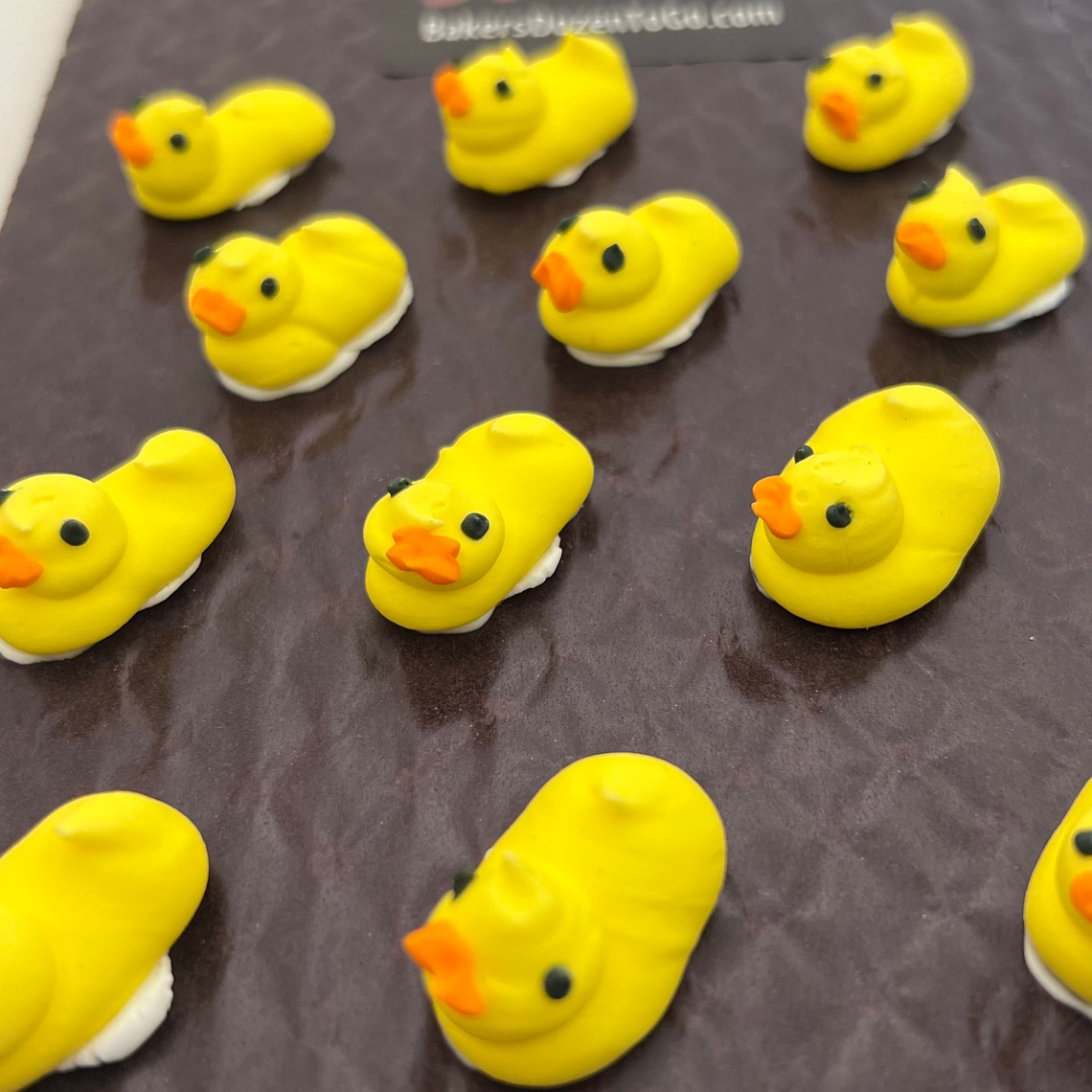 Rubber Duck Candy- 12 Pcs Edible Icing Cupcake Decoration Topper Kit by ...