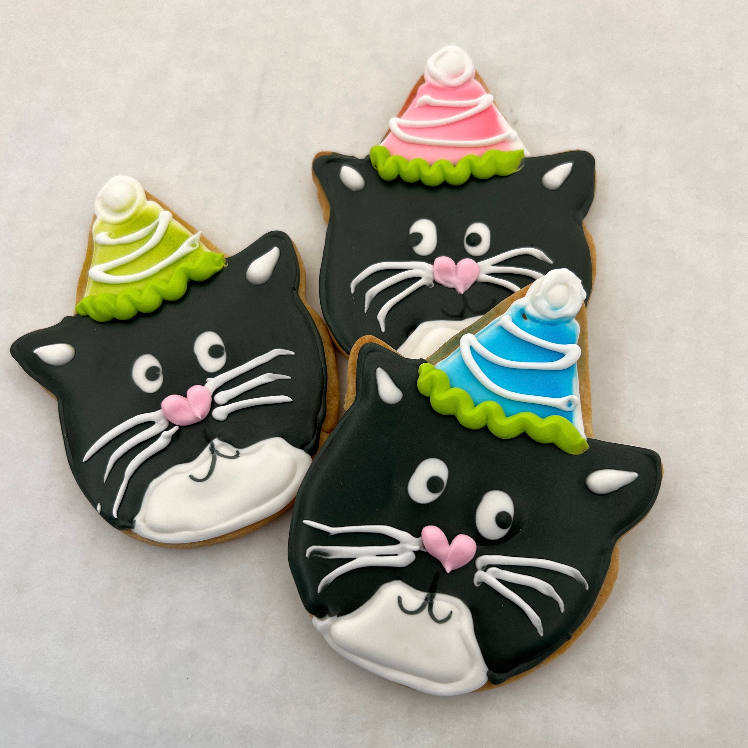 Cat Animated Set of 6 Crunchy Shortbread Cookies Individually - Etsy