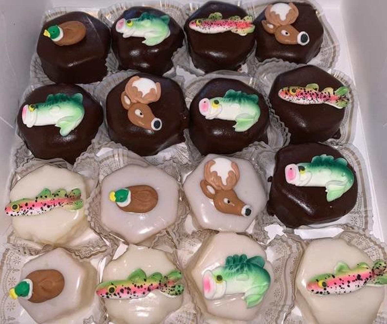 Mini Mallard Duck Pond Decoys- 12 Pcs Edible Royal Icing Cake Topper ...