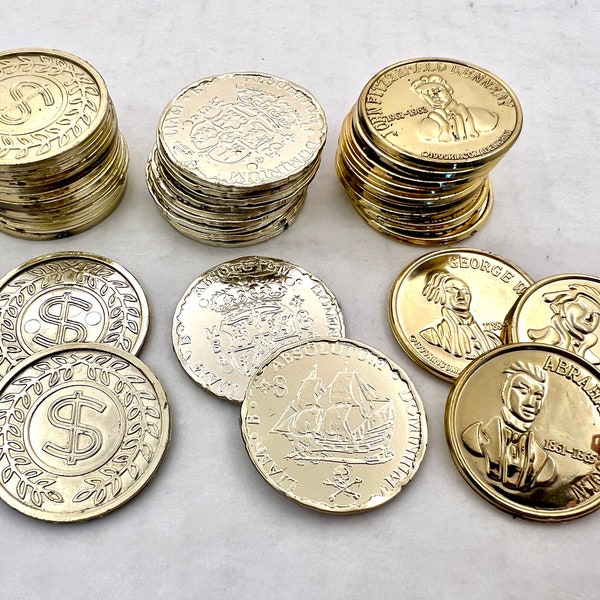 Gold Plastic Coins - Etsy