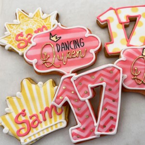 Dancing Queen Cookies- Set of 6 Crunchy Shortbread Cookies Individually ...