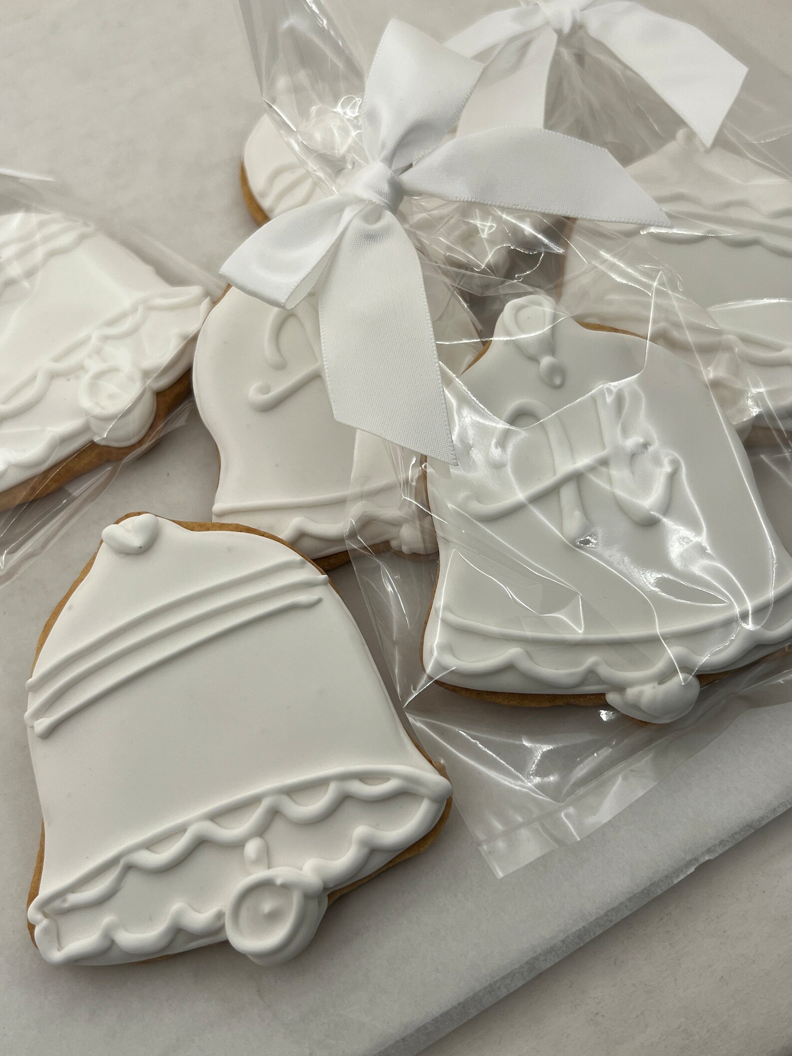 Wedding Bell Cookies- Set of 6 Crunchy Shortbread Cookies Individually ...