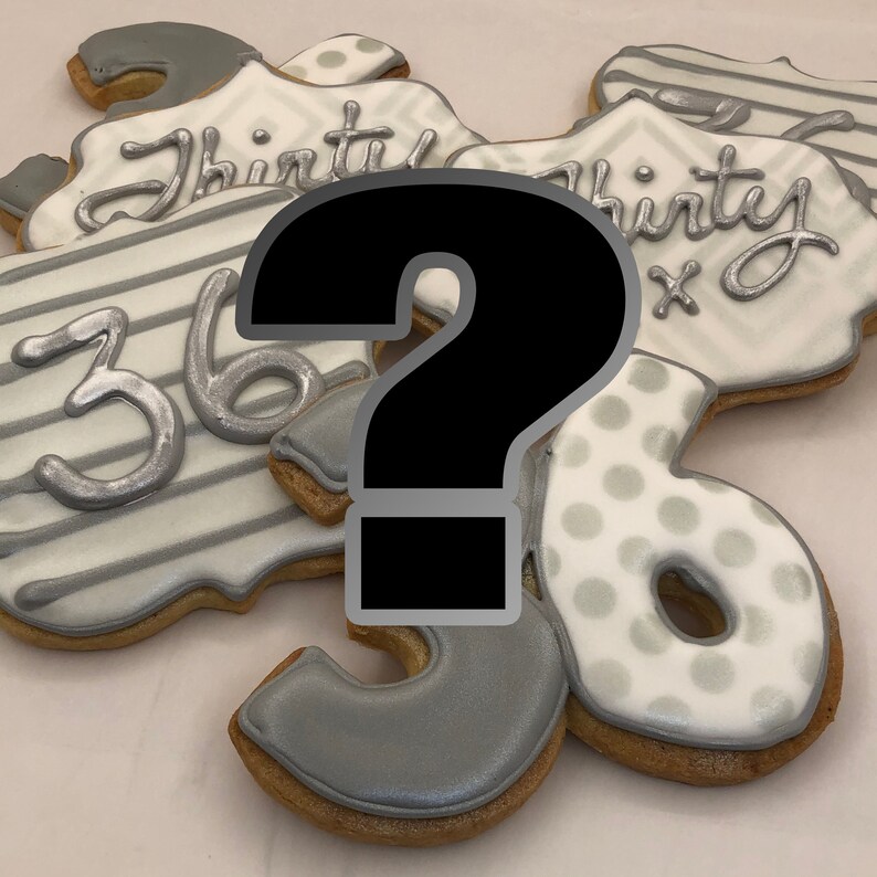 Custom Number Assortment Cookies Set of 6 Crunchy Shortbread - Etsy