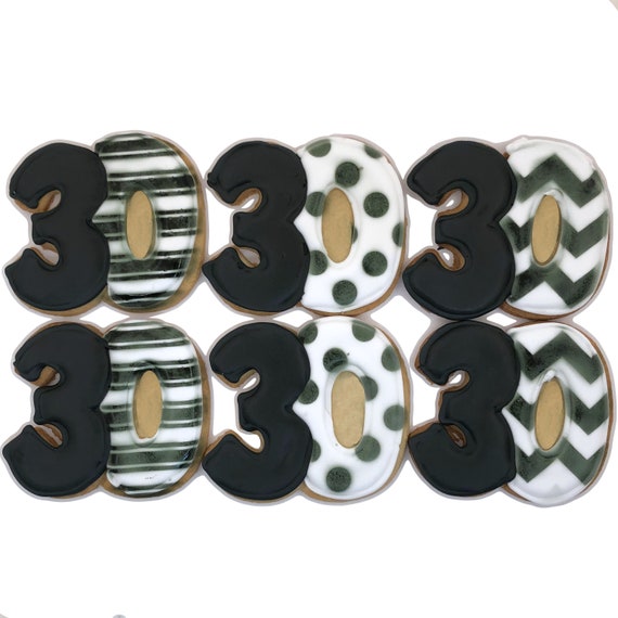 Custom Shaped Number Cookies Set of 6 Crunchy Shortbread - Etsy