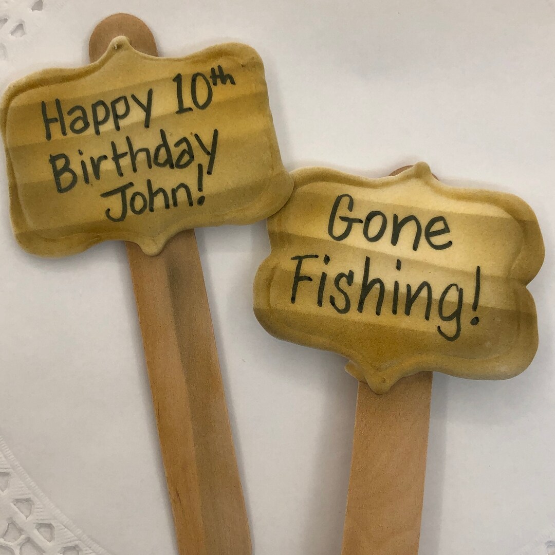 Custom Sign Post Cake Cupcake Topper- Edible Royal Icing by ...