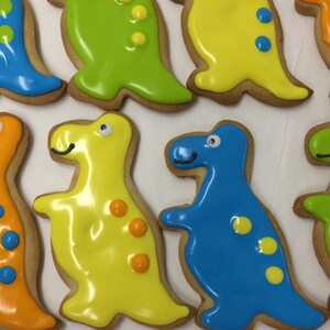 Dinosaur Cookies Set of 6 Crunchy Shortbread Cookies - Etsy
