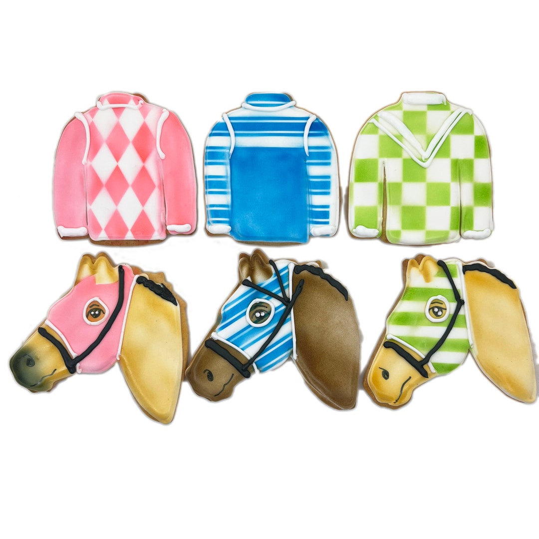 Race Horse Jockey Cookies- Set of 6 Crunchy Shortbread Cookies ...