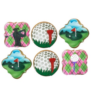 Golf Assortment Cookies- Set of 6 Crunchy Shortbread Cookies ...