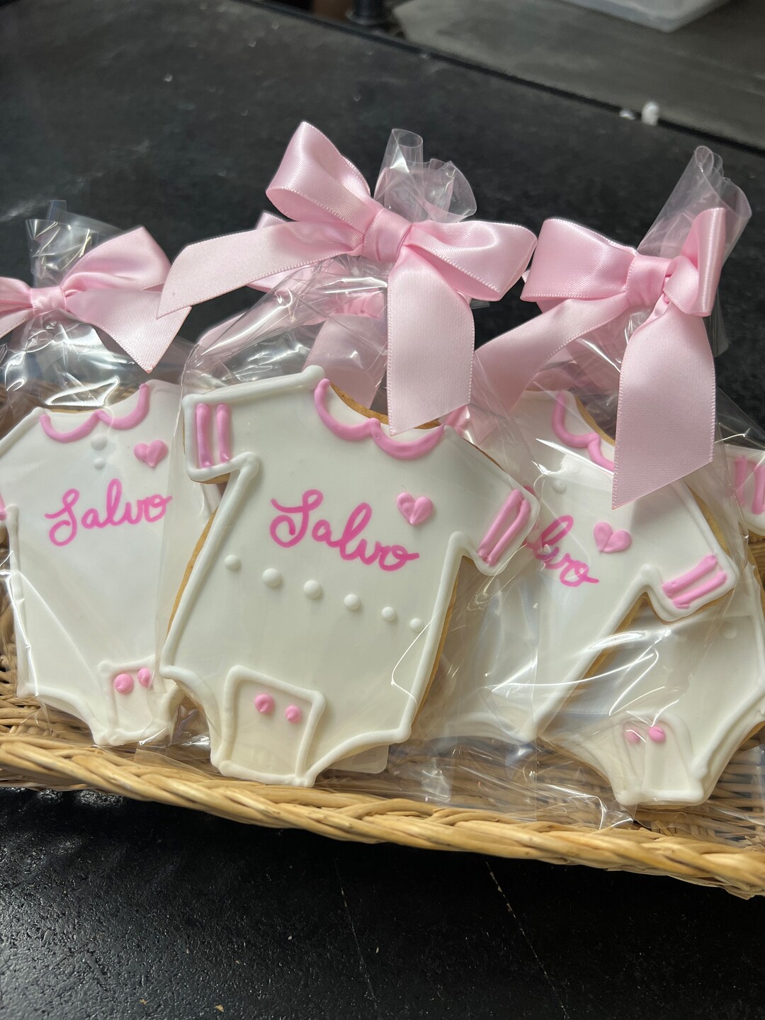 Custom Baby Romper Cookies- Set of 6 Crunchy Shortbread Cookies ...