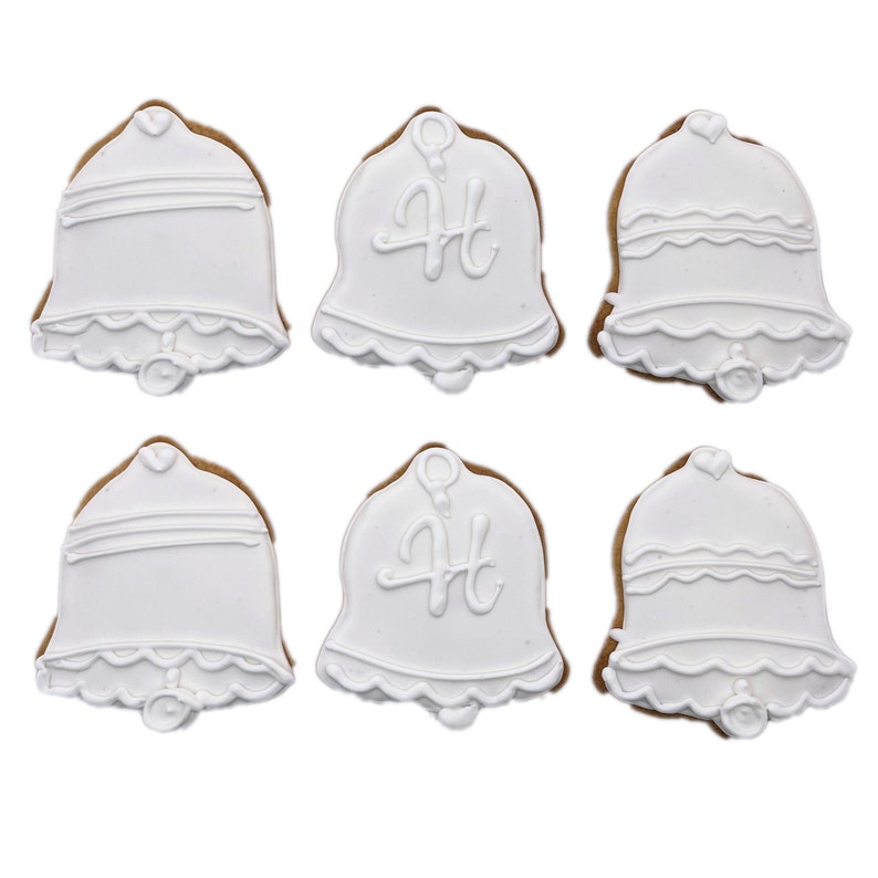 Wedding Bell Cookies- Set of 6 Crunchy Shortbread Cookies Individually ...