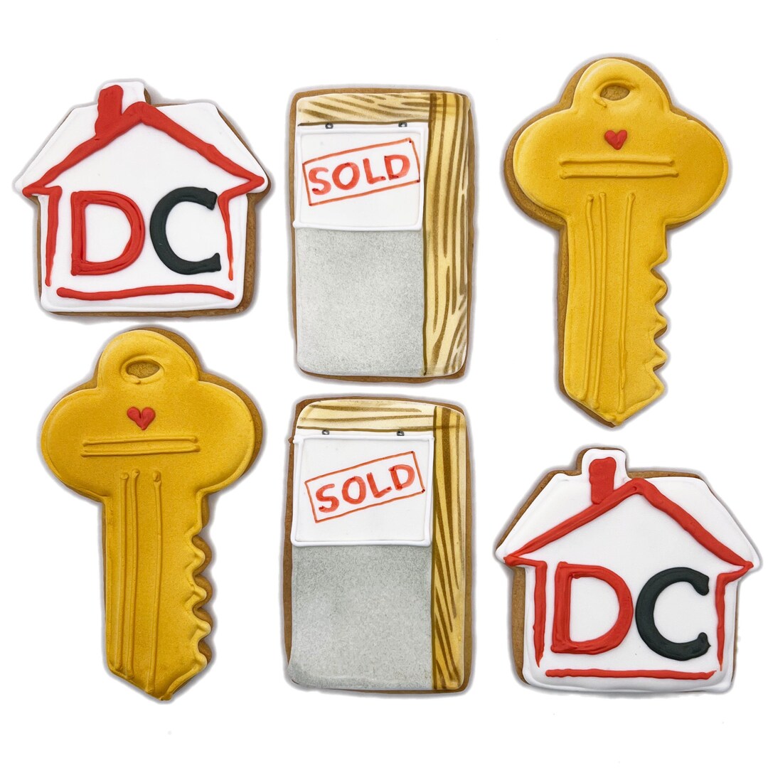 Realtor Logo Cookies- Set of 6 Crunchy Shortbread Cookies Individually ...