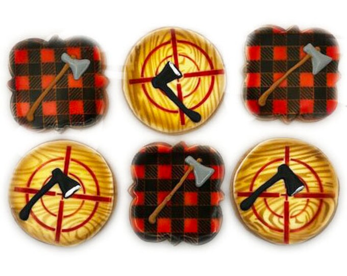 Axe Throwing Lumberjack Cookies Set of 6 Crunchy Shortbread Cookies ...