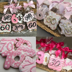 Custom Number Assortment Cookies- Set of 6 Crunchy Shortbread Cookies ...