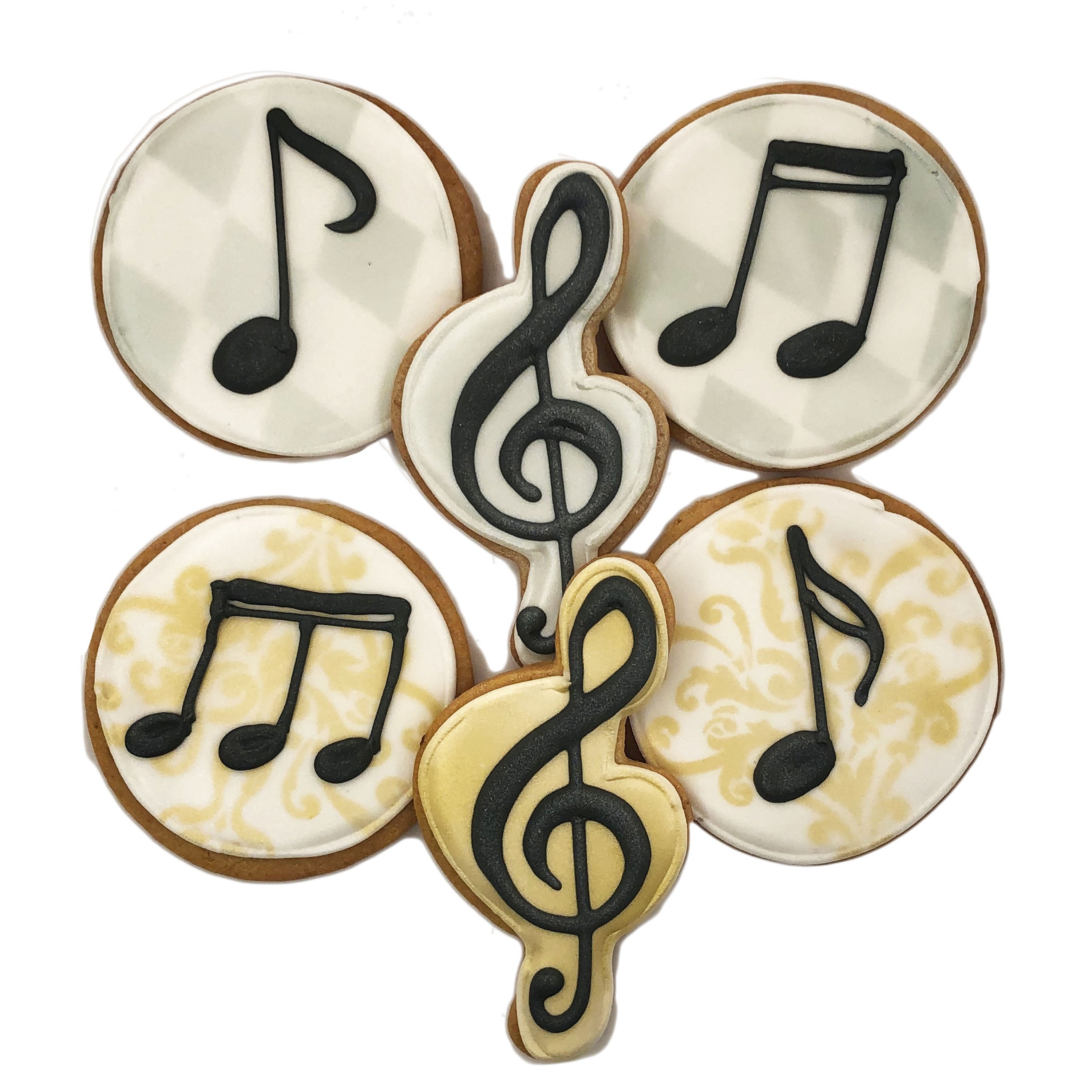 Music Note Cookies Set of 6 Crunchy Shortbread Cookies | Etsy