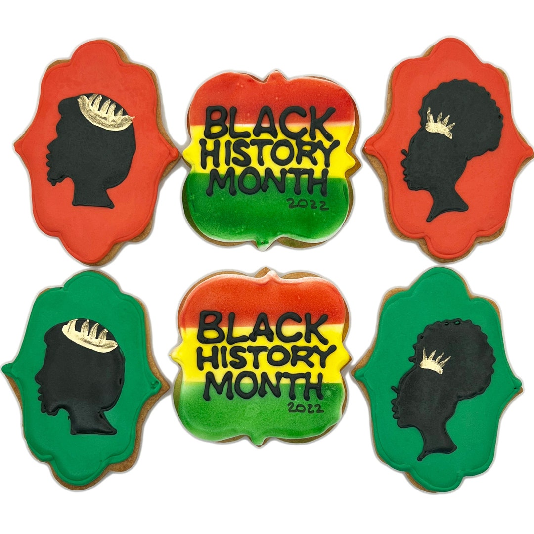 Black History Month Cookies- Set of 6 Crunchy Shortbread Cookies ...
