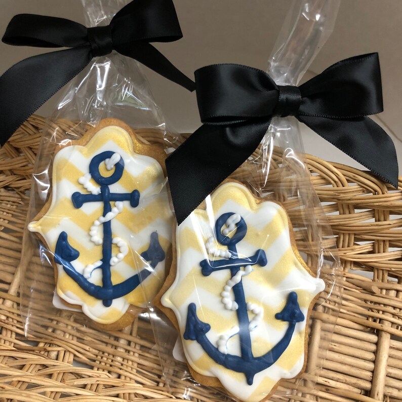 Anchor Nautical Cookies Set of 6 Crunchy Shortbread Cookies | Etsy