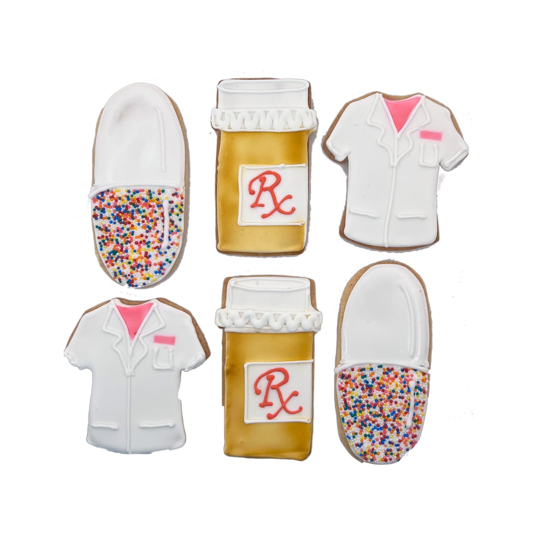 Pharmacy Theme Cookies- Set of 6 Crunchy Shortbread Cookies ...