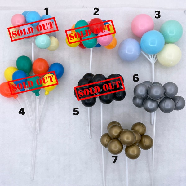 Mini Balloon Cake Topper - Etsy