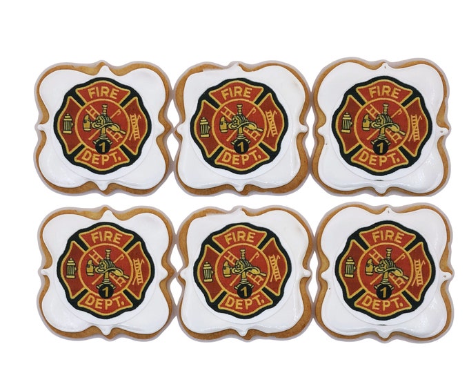 Firefighter Cookies - Etsy