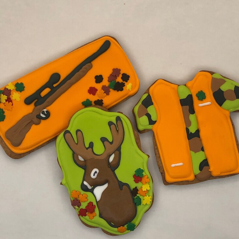 Deer Hunting Assortment Set of 6 Crunchy Shortbread Cookies - Etsy UK