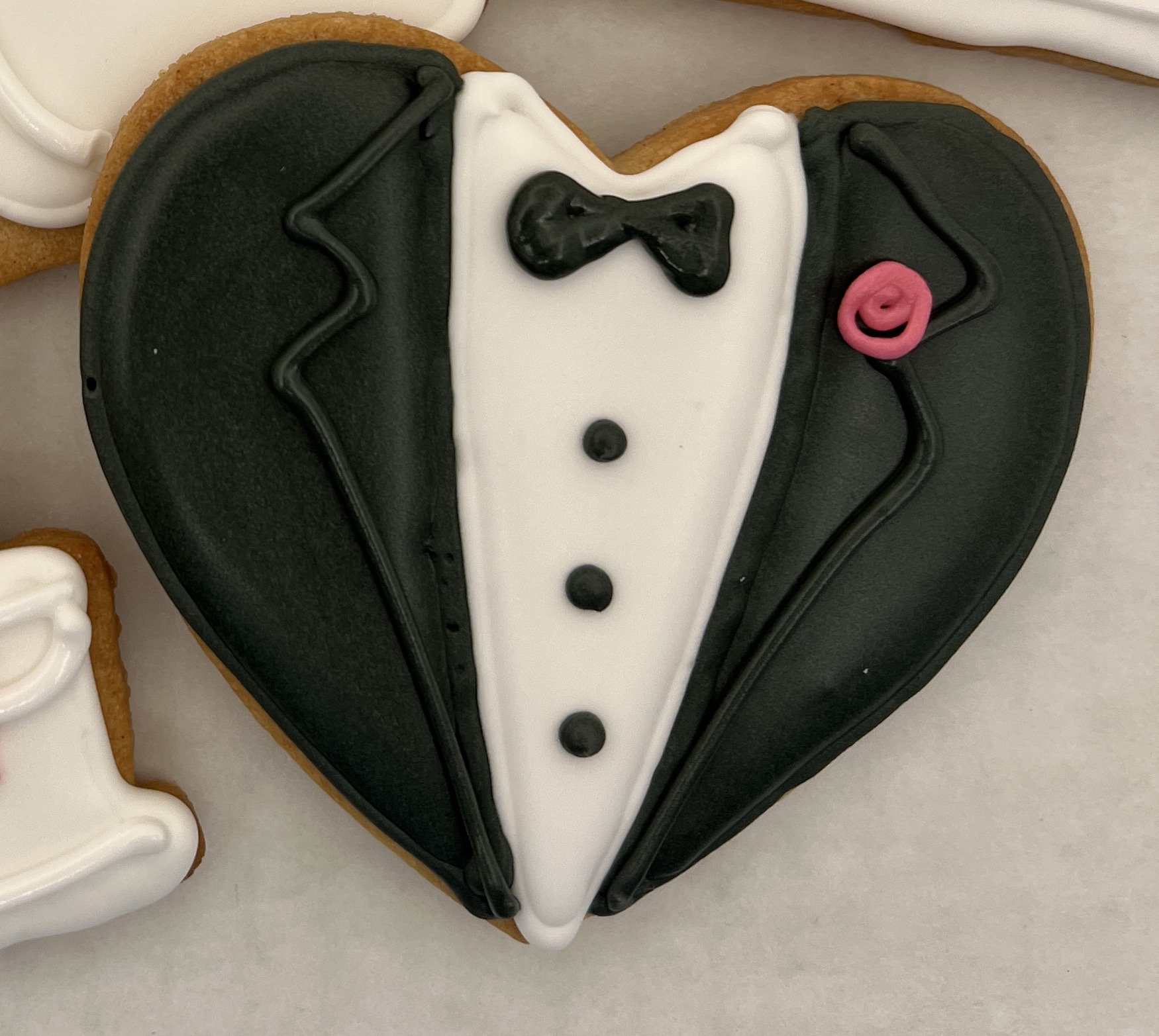Wedding Bride Groom Cookies- Set of 6 Crunchy Shortbread Cookies ...
