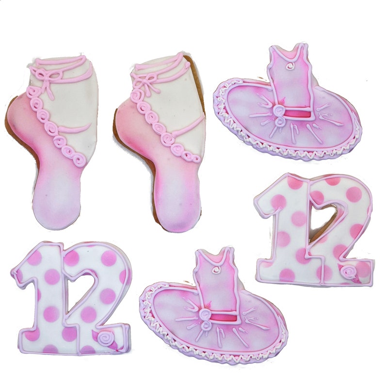 Ballet Tutu Cookies- Set of 6 Crunchy Shortbread Cookies Individually ...