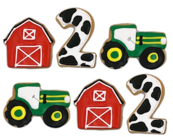Bulldozer and Dump Truck Cookies Set of 6 Crunchy Shortbread Cookies ...