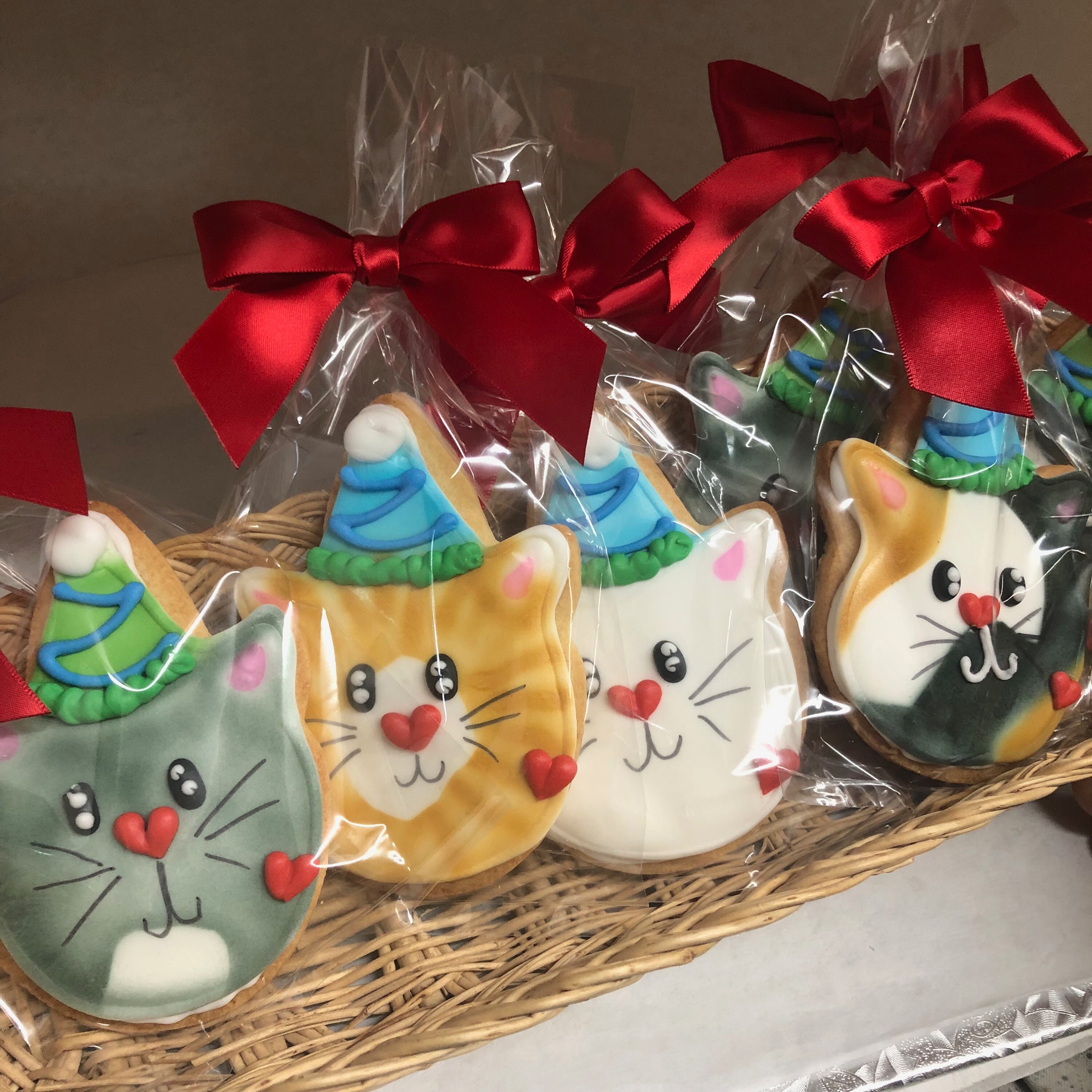 Cat Animated Set of 6 Crunchy Shortbread Cookies Individually - Etsy
