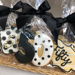 Custom Number Assortment Cookies- Set of 6 Crunchy Shortbread Cookies ...