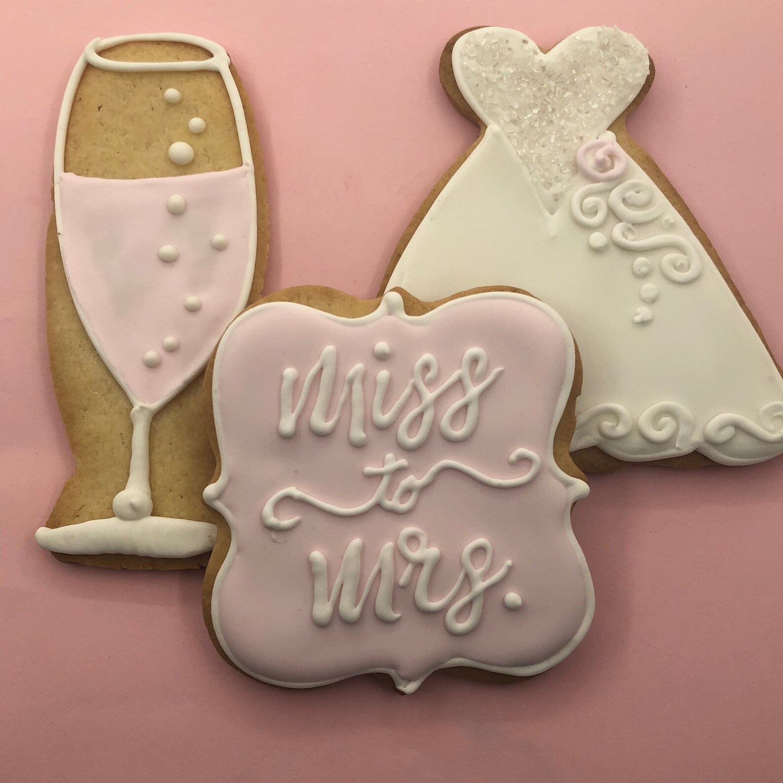 Miss to Mrs Wedding Cookies Set of 6 Crunchy Shortbread | Etsy