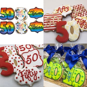 Custom Number Assortment Cookies- Set of 6 Crunchy Shortbread Cookies ...