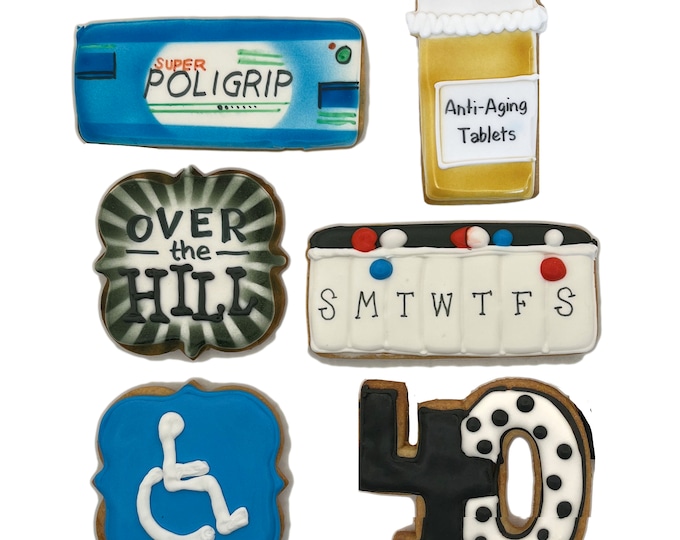 Old Age Assortment Cookies- Set of 6 Crunchy Shortbread Cookies ...
