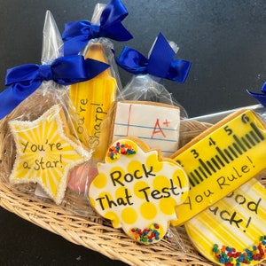Test Encouragement Cookies- Set of 6 Crunchy Shortbread Cookies ...