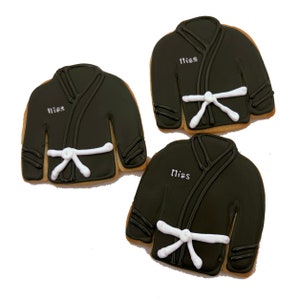 Karate Gi Kimono Cookies- Set of 6 Crunchy Shortbread Cookies ...