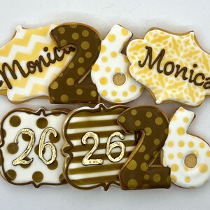 Custom Number Assortment Cookies- Set of 6 Crunchy Shortbread Cookies ...