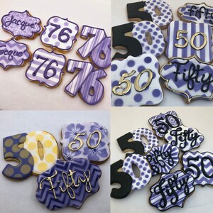 Custom Number Assortment Cookies- Set of 6 Crunchy Shortbread Cookies ...